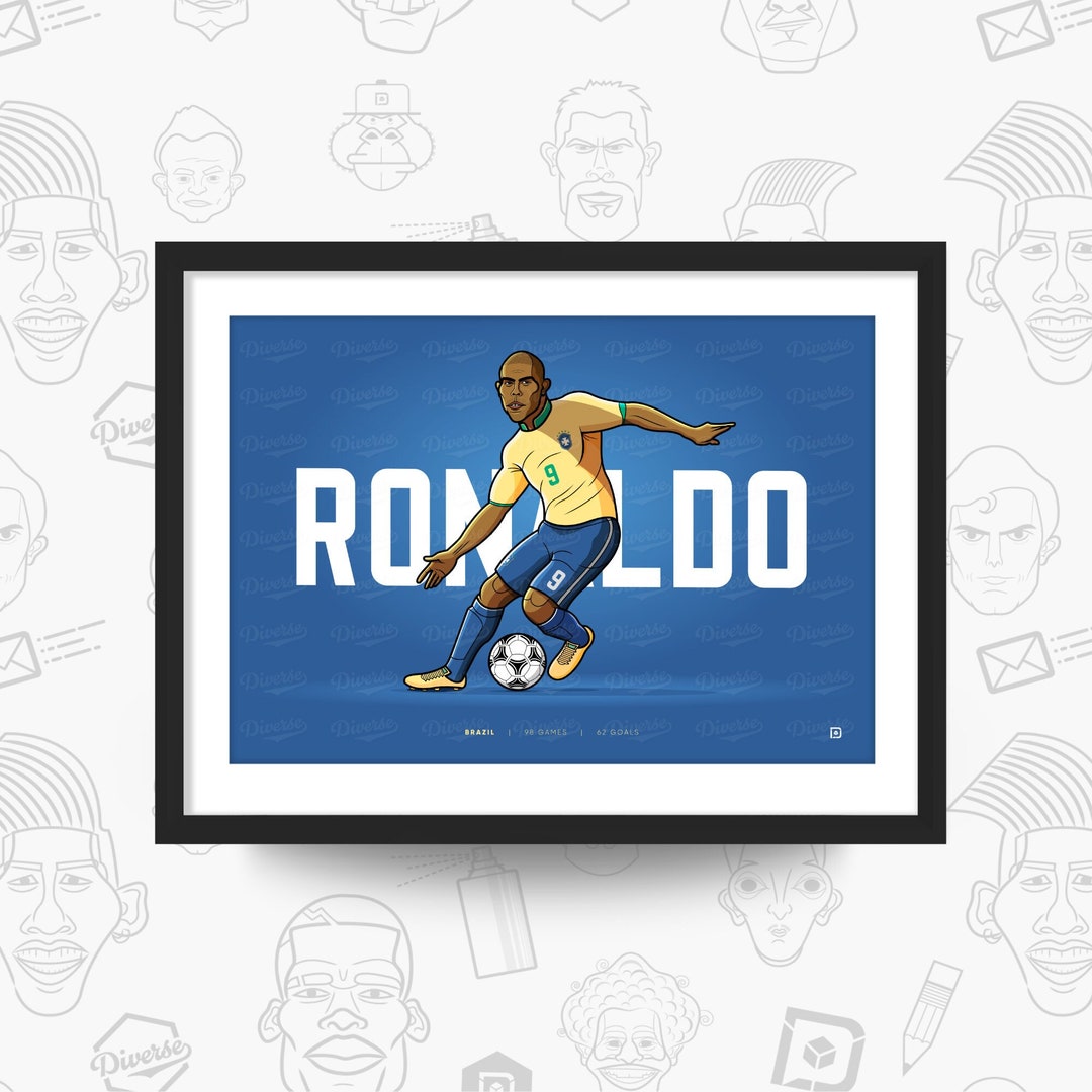 Ronaldo R9 A4/A3 Poster of Inter Milan, Real Madrid, PSV Eindhoven and ...