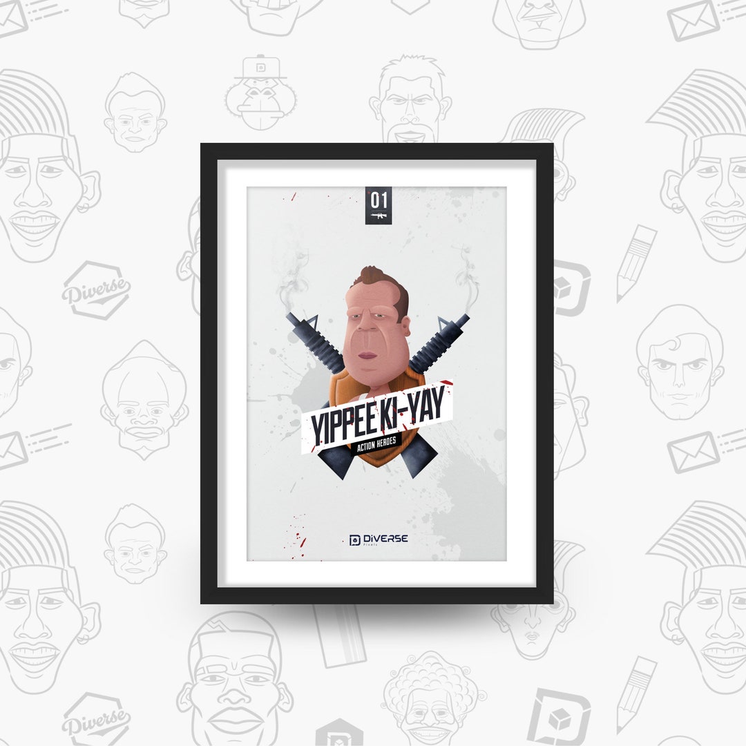 Die Hard / Bruce Willis Yippee-ki-yay A4 Poster: John - Etsy