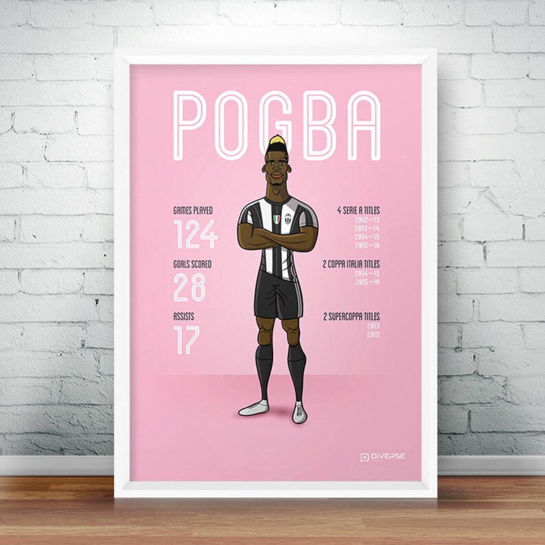 Paul Pogba Juventus A4 Poster: Juve the Old Lady Juventus - Etsy