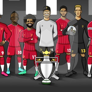 Liverpool Premier League Champions 2019/20 Print. Great Poster - Etsy