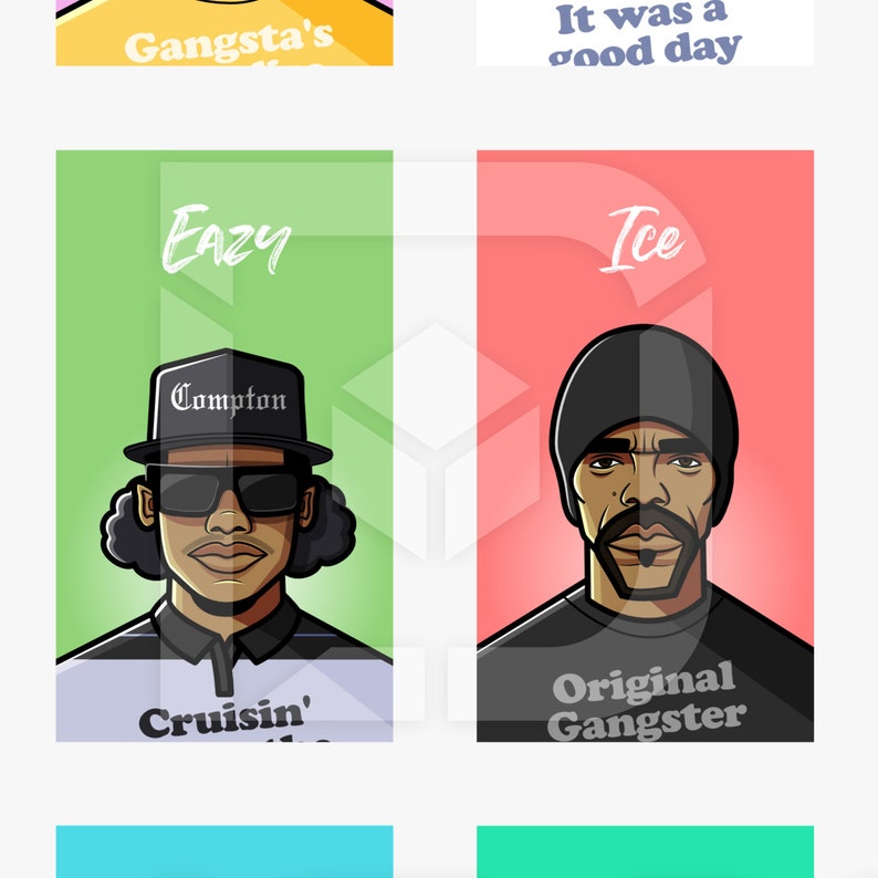 West Coast Legends A2/A3 Poster Featuring 12 Legendary Rappers. Great ...