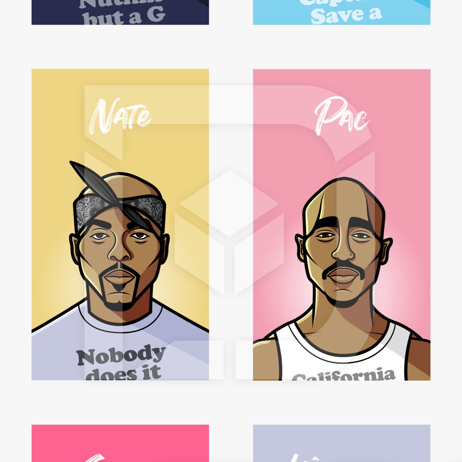 West Coast Legends A2/A3 Poster Featuring 12 Legendary Rappers. Great ...