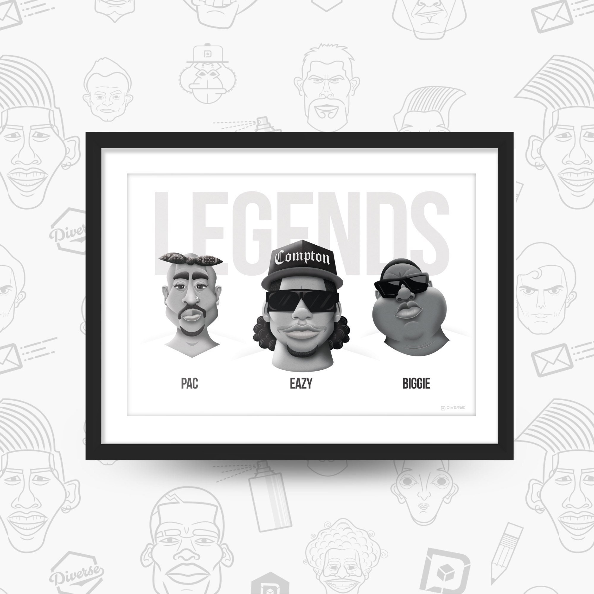 2pac Biggie Eazy E Drawing