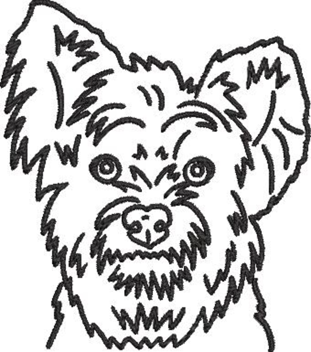 Yorkshire Terrier Yorkie Dog Embroidery Design, Dog Embroidery, Digital ...