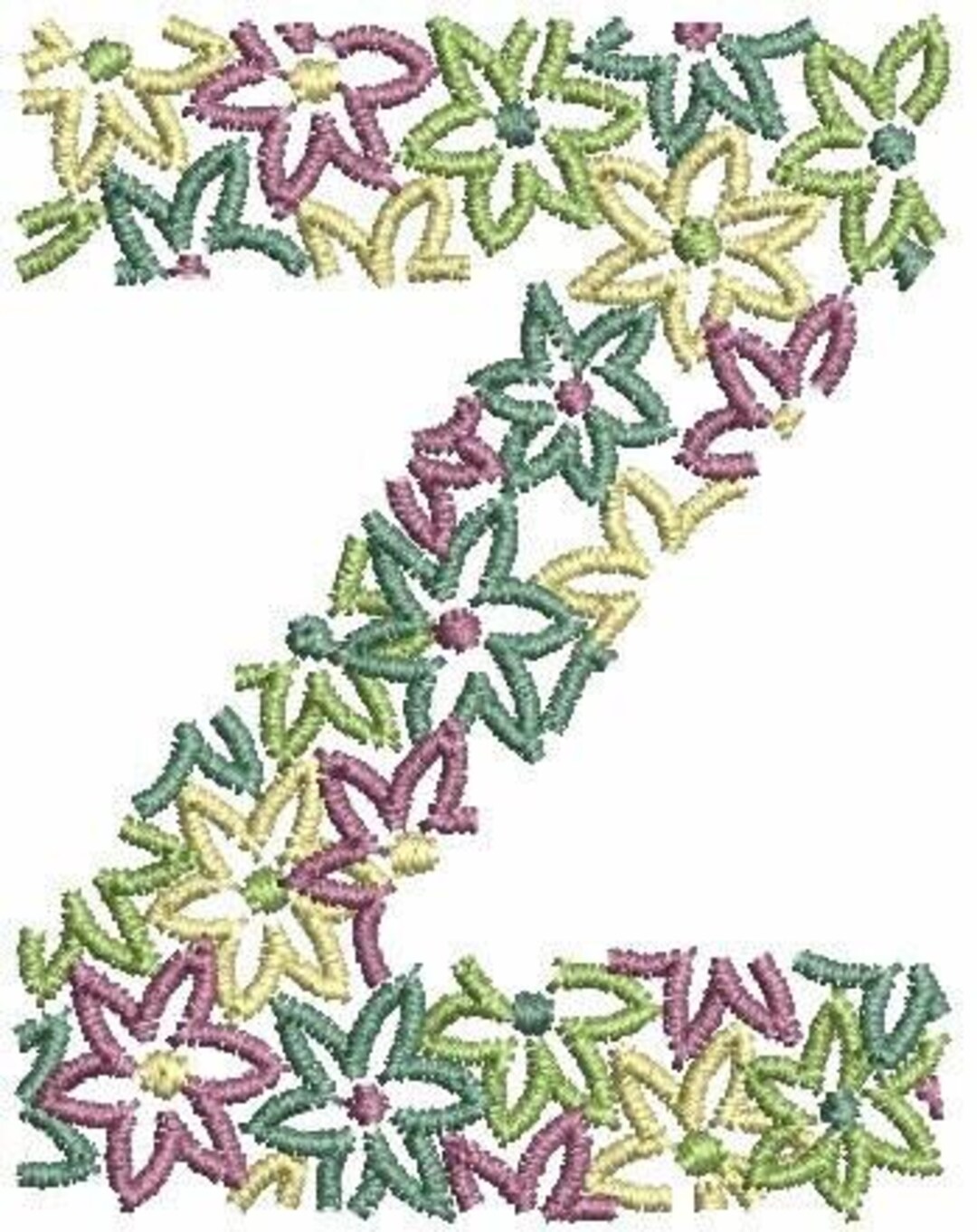 Letter Z, Flower Alphabet Embroidery Designs, Machine Embroidery ...
