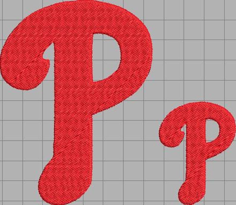 Phillies "p" Logo Digital Embroidery Design: 2 Sizes (digital Download ...