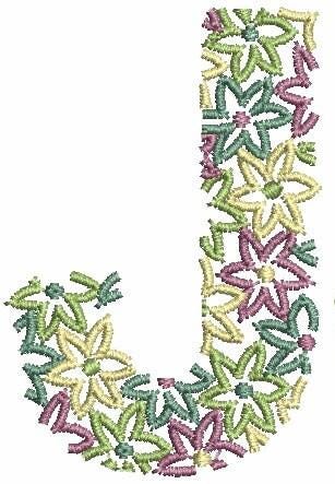 Letter J, Flower Alphabet Embroidery Designs, Machine Embroidery ...