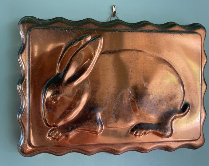 Large Vintage Copper Rabbit Mold - Etsy