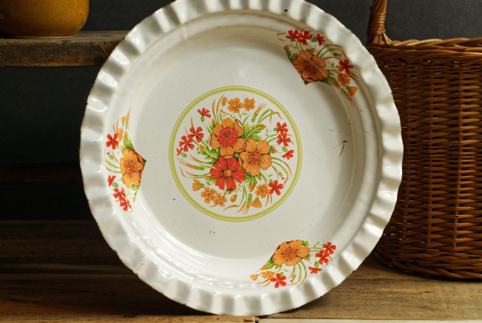 Enamelware Serving Tray Large Tray Vintage Tray Shabby - Etsy