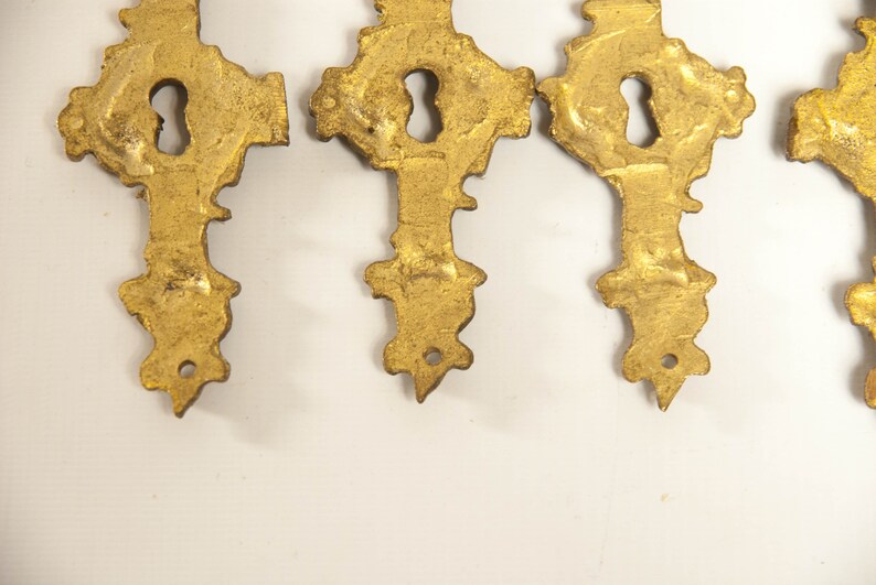 One Brass Keyhole Plates Keyhole Cover Plate Escutcheon | Etsy