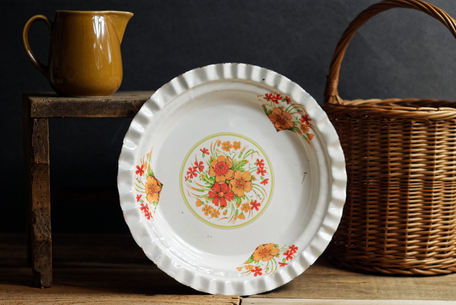 Enamelware Serving Tray Large Tray Vintage Tray Shabby - Etsy