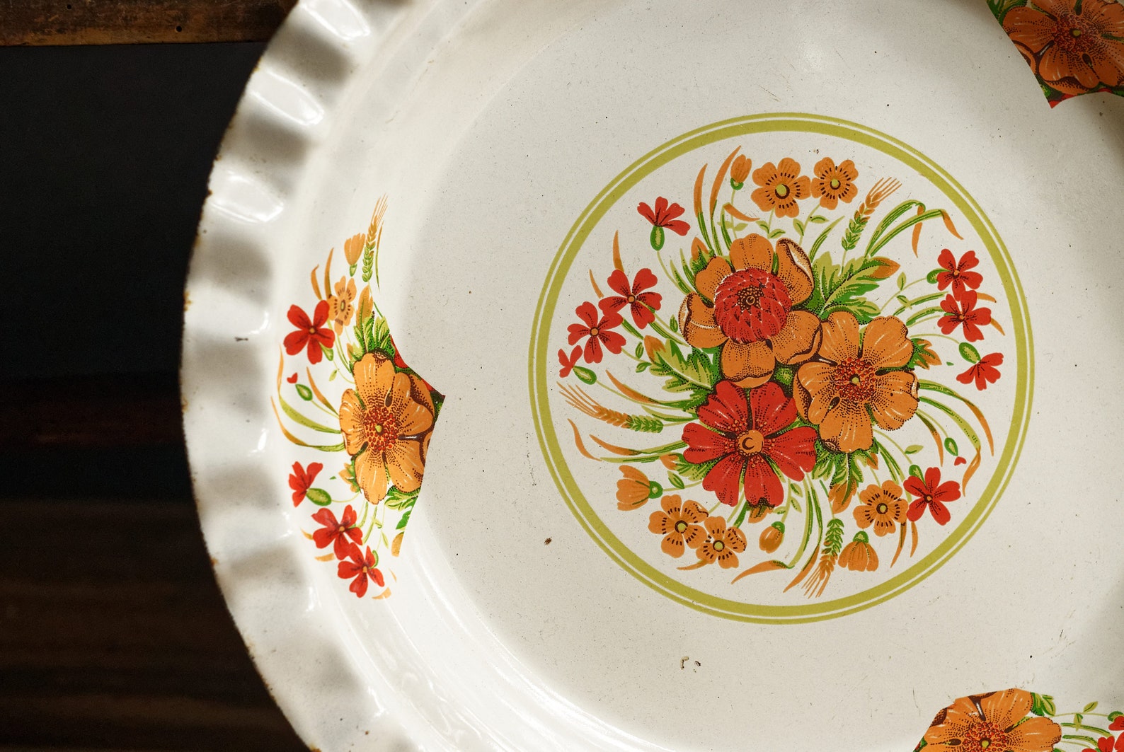 Enamelware Serving Tray Large Tray Vintage Tray Shabby - Etsy