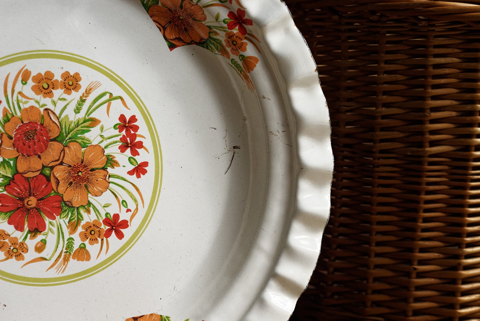 Enamelware Serving Tray Large Tray Vintage Tray Shabby - Etsy