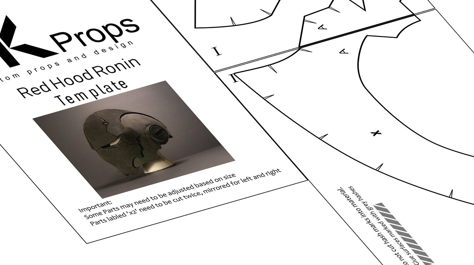 Redhood Helmet Template - Etsy