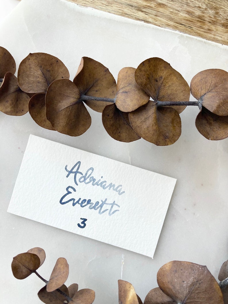 Custom Calligraphy, Hand Lettered Wedding Place Cards, Wedding Escort ...