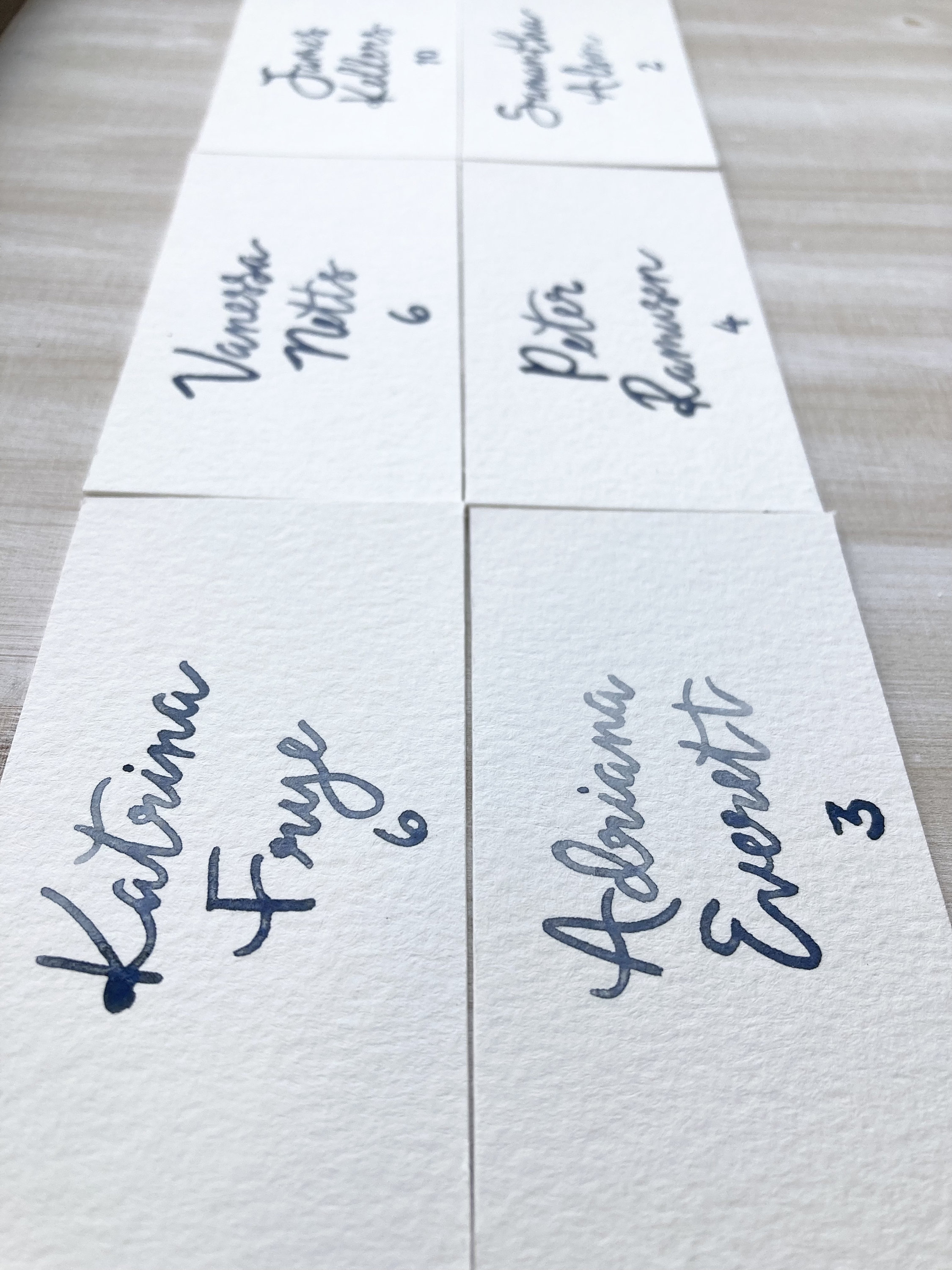 Custom Calligraphy, Hand Lettered Wedding Place Cards, Wedding Escort ...