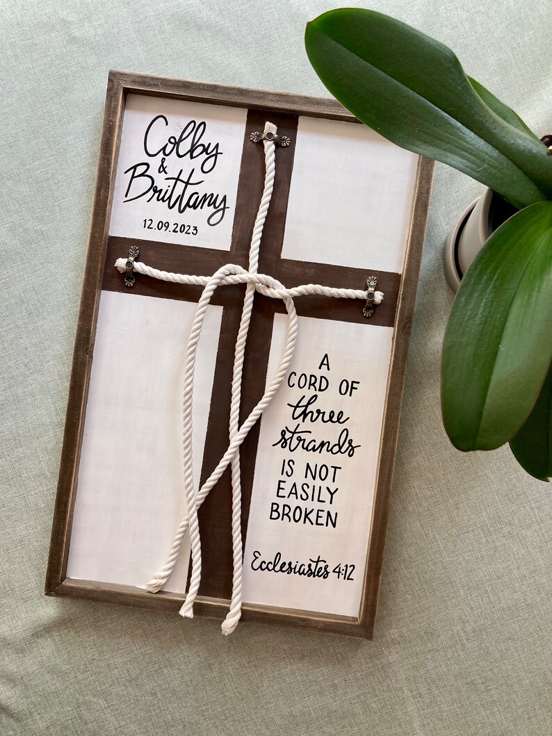 A Cord of Three Strands Braided Cross Sign, Unity Ceremony Sign With ...