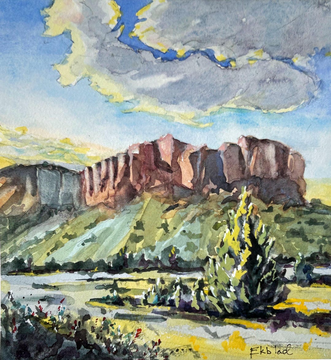 Pajarito Plateau at White Rock Cut off Near Los Alamos Giclee ...