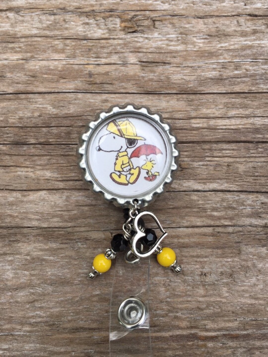Snoopy Retractable Badge Holder - Etsy