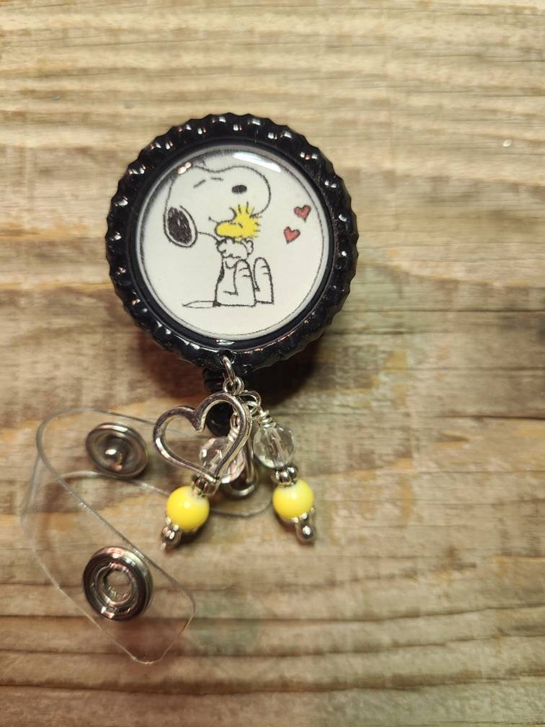 Snoopy Retractable Badge Holder - Etsy