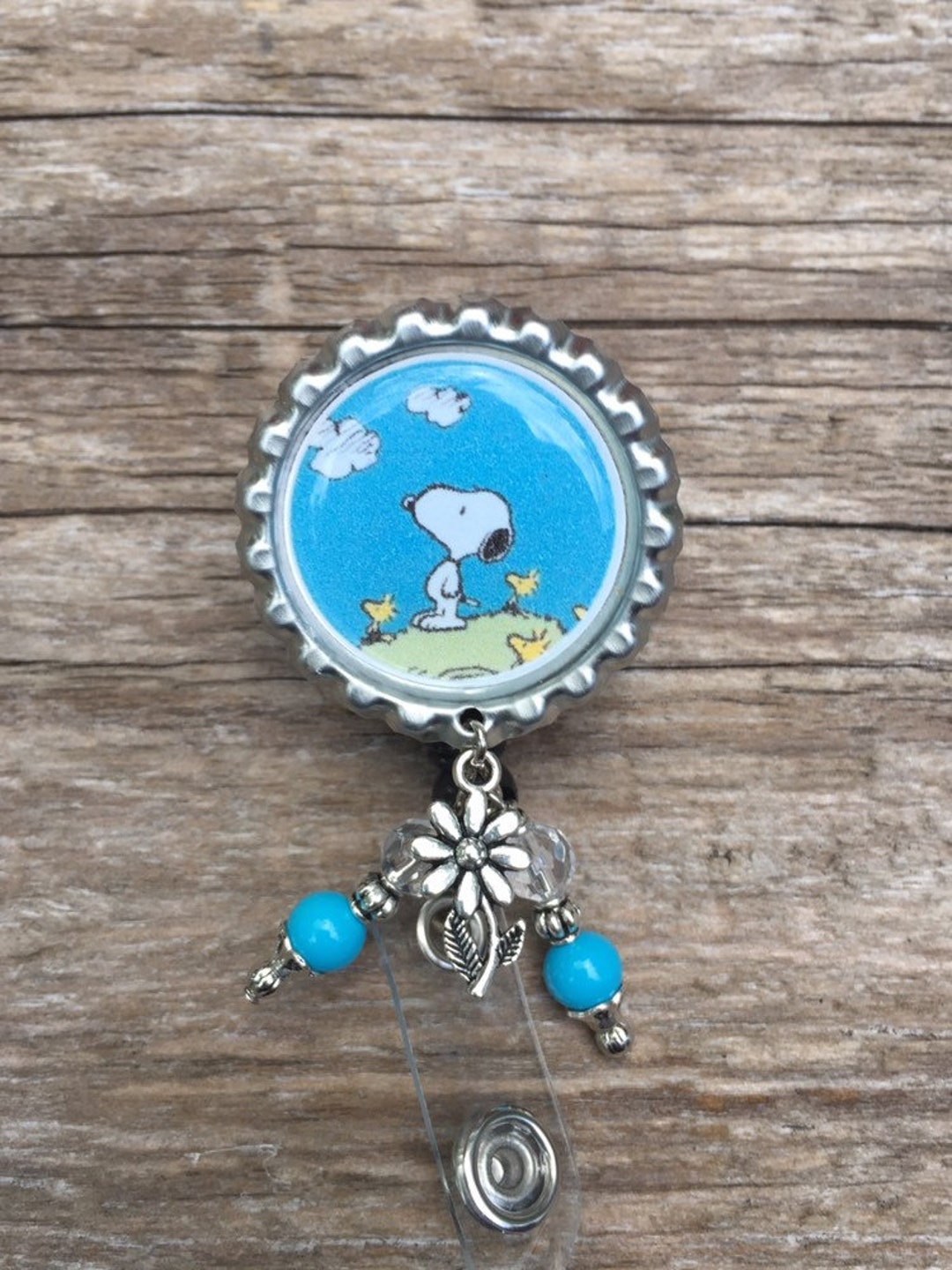 Snoopy Retractable Badge Holder - Etsy