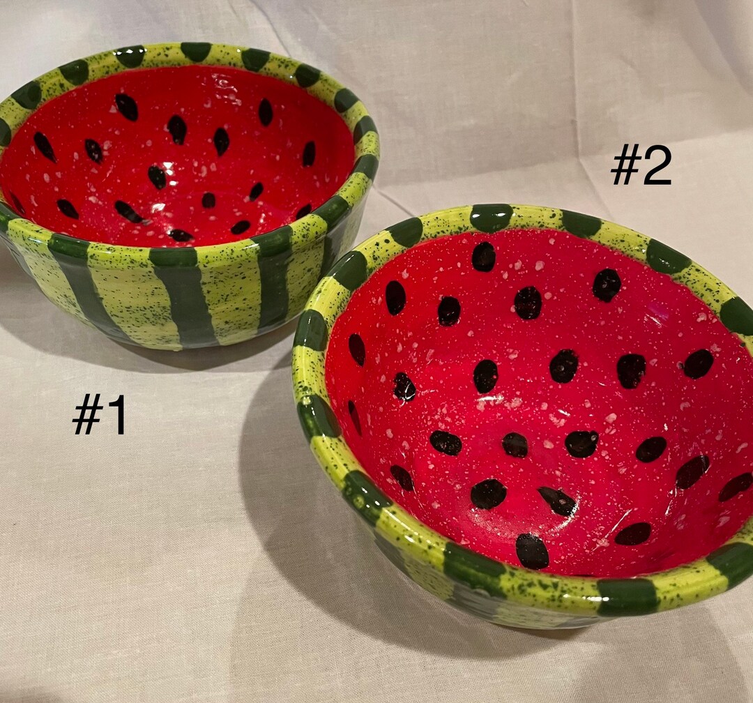 Handmade Ceramic Watermelon Bowls - Etsy