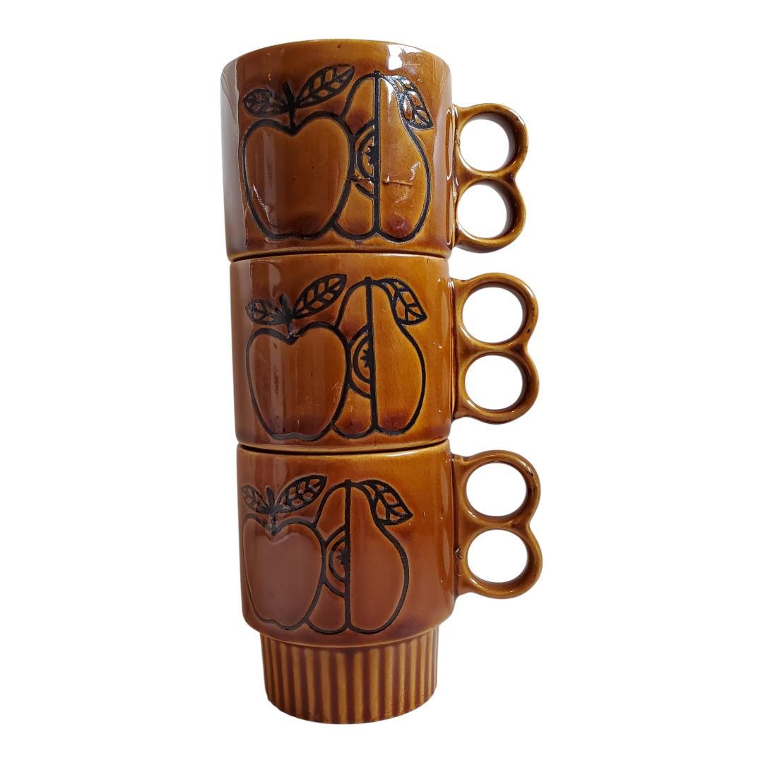 Vintage 1970s Japanese Stackable Mugs - Etsy
