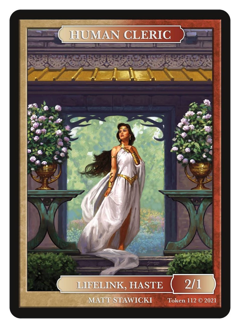 Human Cleric Token MTG MAGIC Givememana's Tokens Limited - Etsy