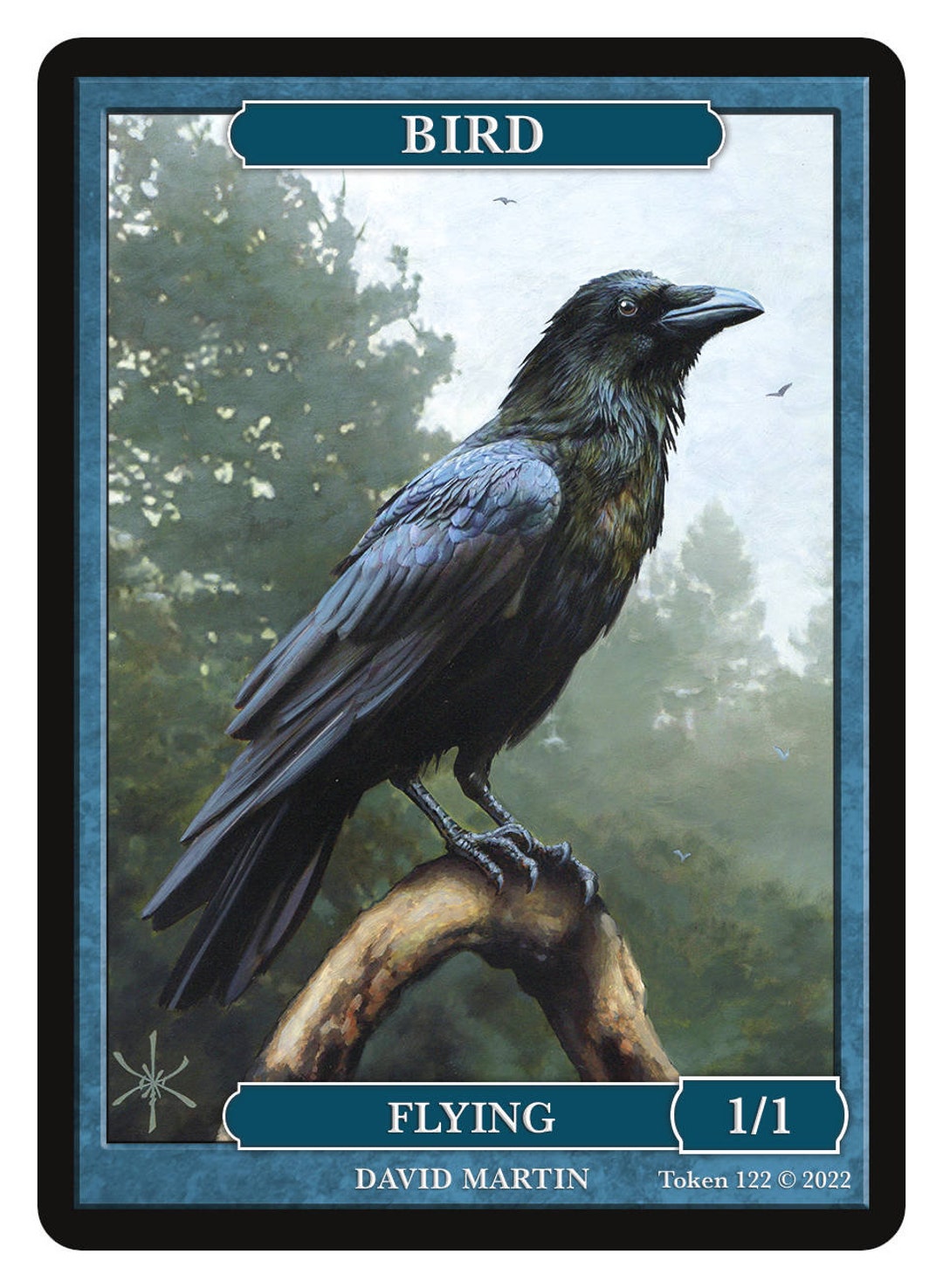 Bird 1/1 Flying Token Art by David Martin Magic the Gathering ...