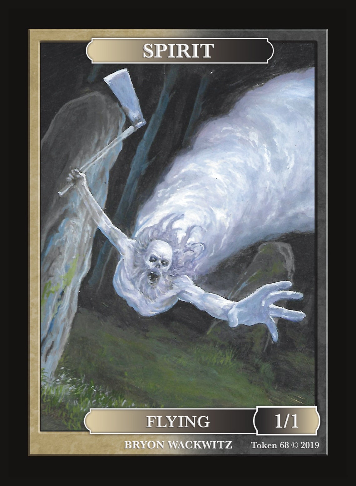 Spririt 1/1 Fying Token Art by Bryon Wackwitz Magic the | Etsy