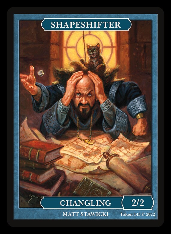 Shapeshifter 2/2 Token Art by Matt Stawicki Magic the - Etsy