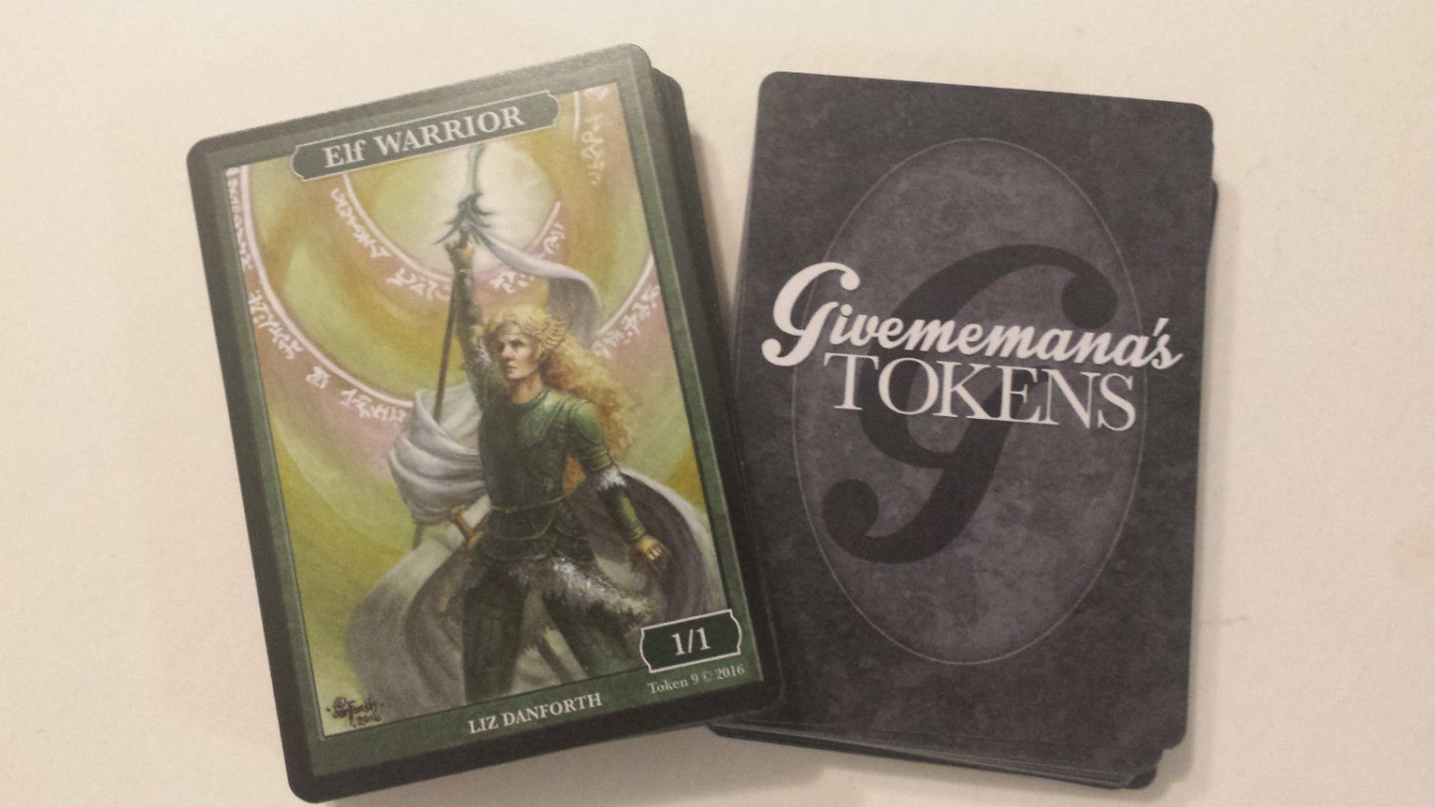 Elf Warrior Token Art by Liz Danforth Magic the Gathering - Etsy