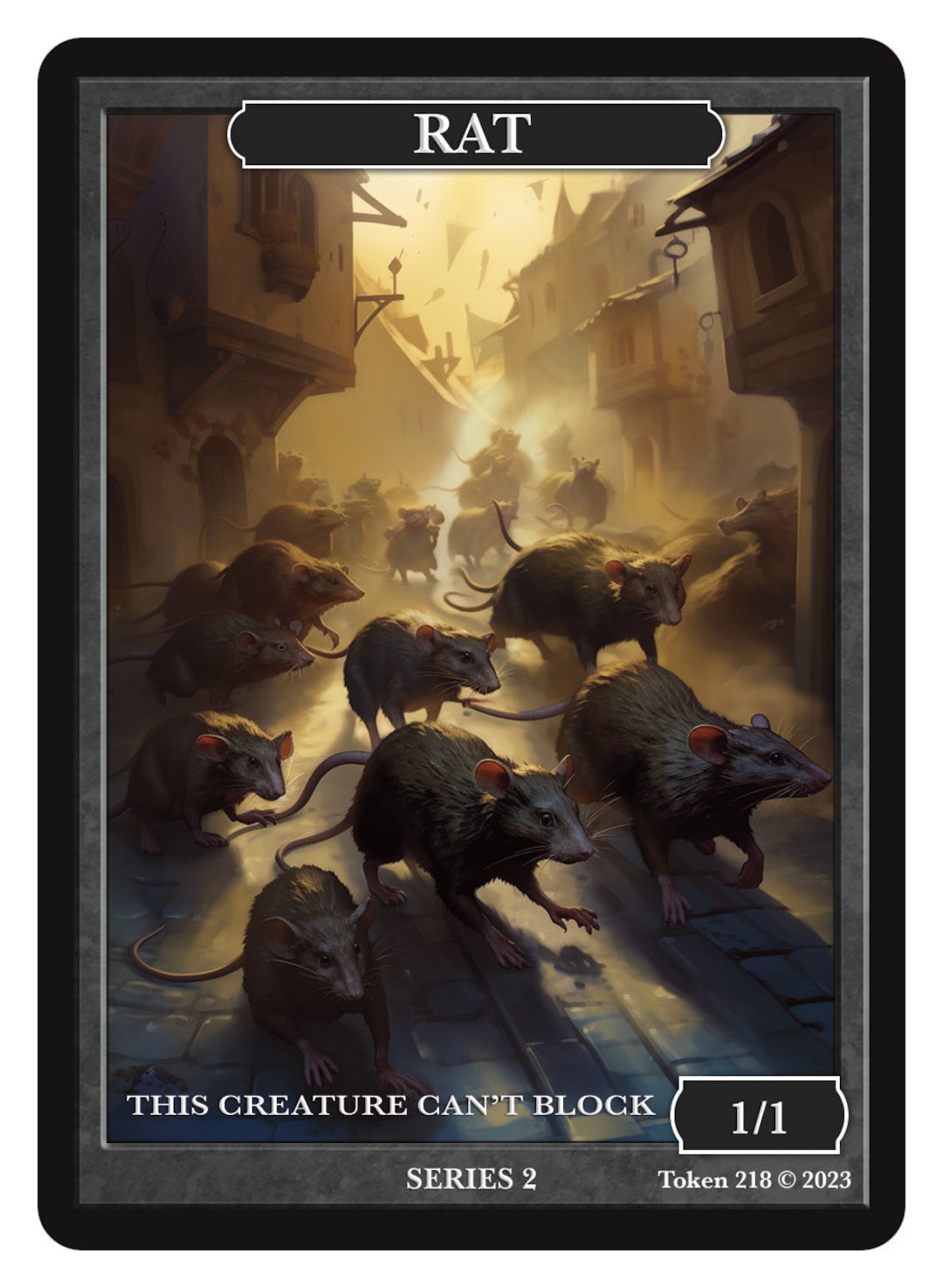 Rat Token Series 2 of Givememana's Tokens Magic the Gathering Limited ...