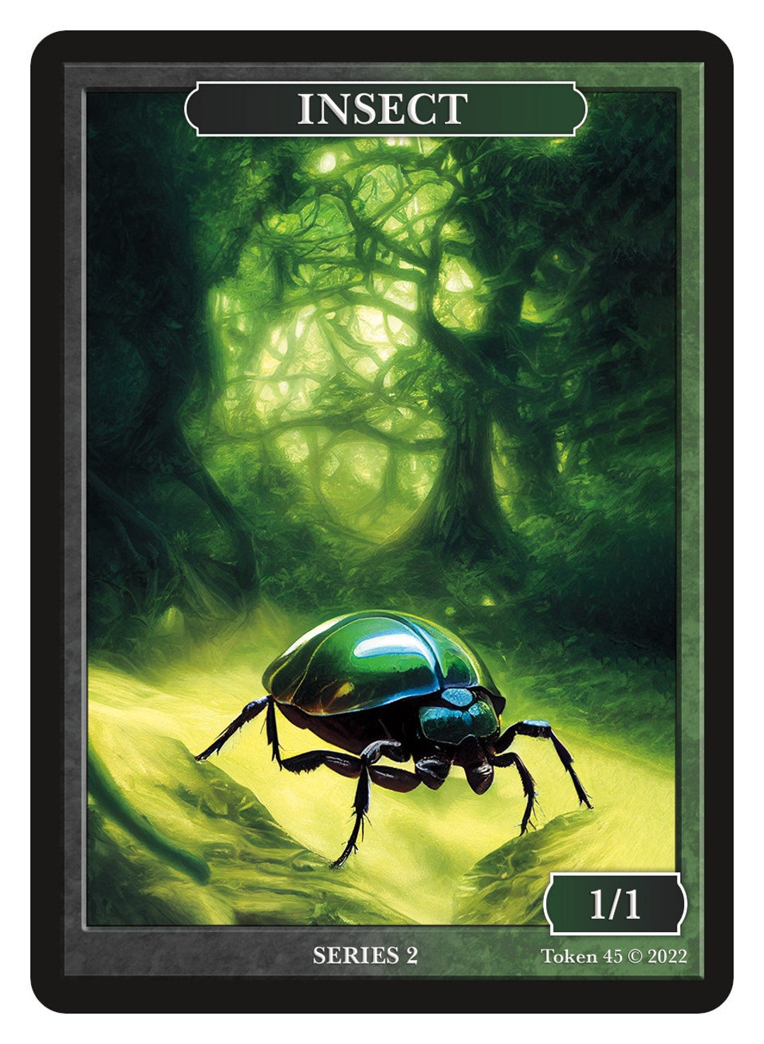 Insect 1/1 Token Series 2 of Givememana's Tokens Magic the Gathering ...