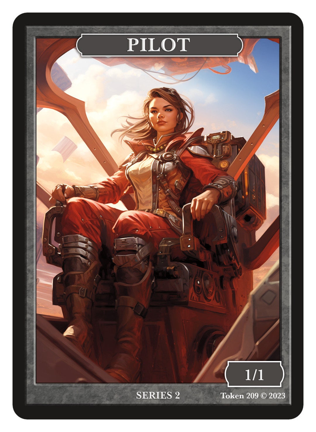 Pilot Token Series 2 of Givememana's Tokens Magic the Gathering Limited ...