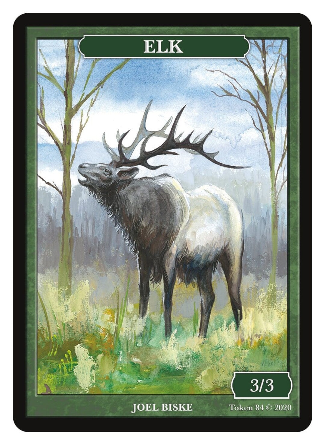 Elk Token Art by Joel Biske Magic the Gathering Givememana's Tokens ...