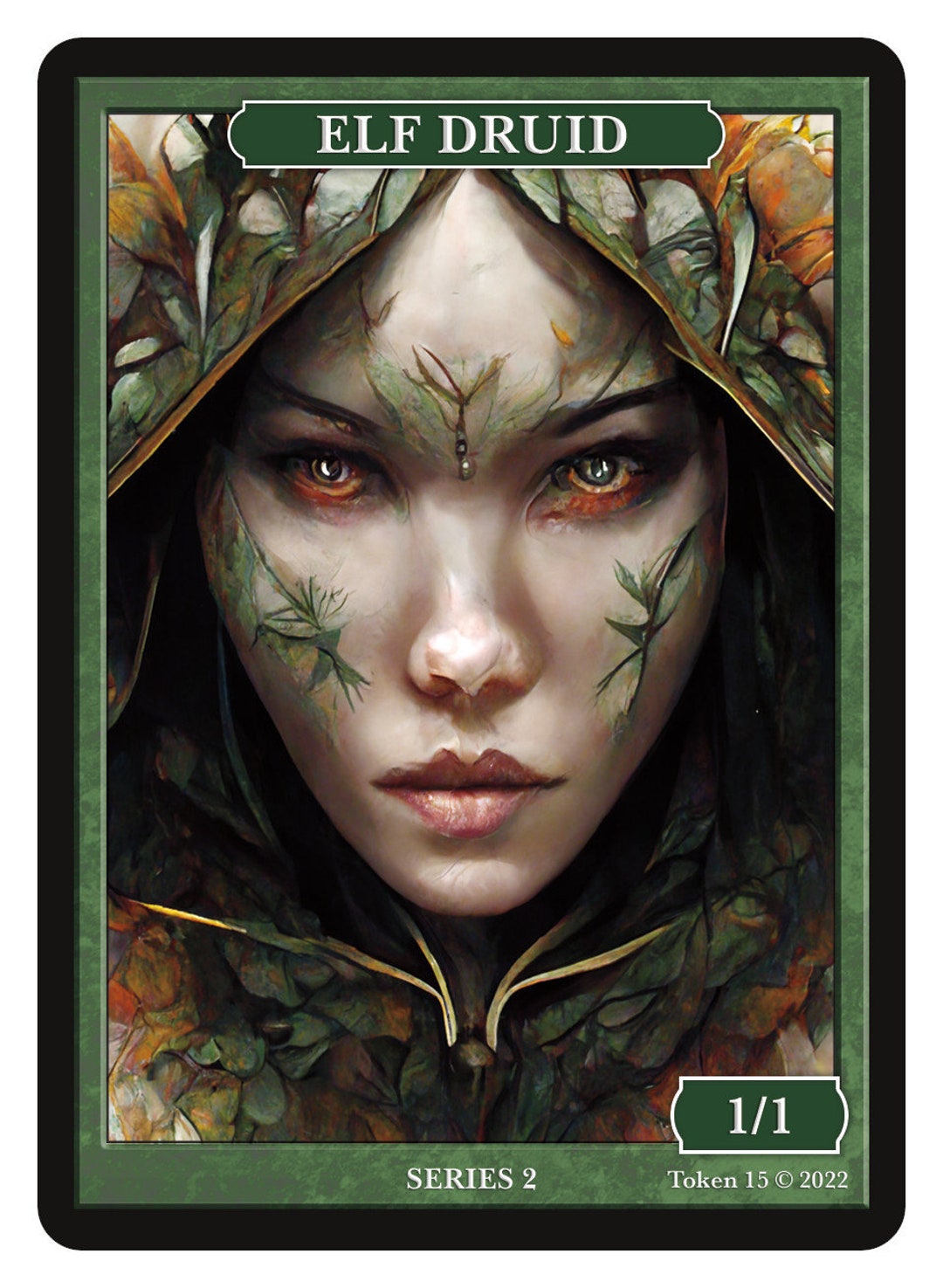 Elf Druid Token Series 2 of Givememana's Tokens Magic the Gathering ...