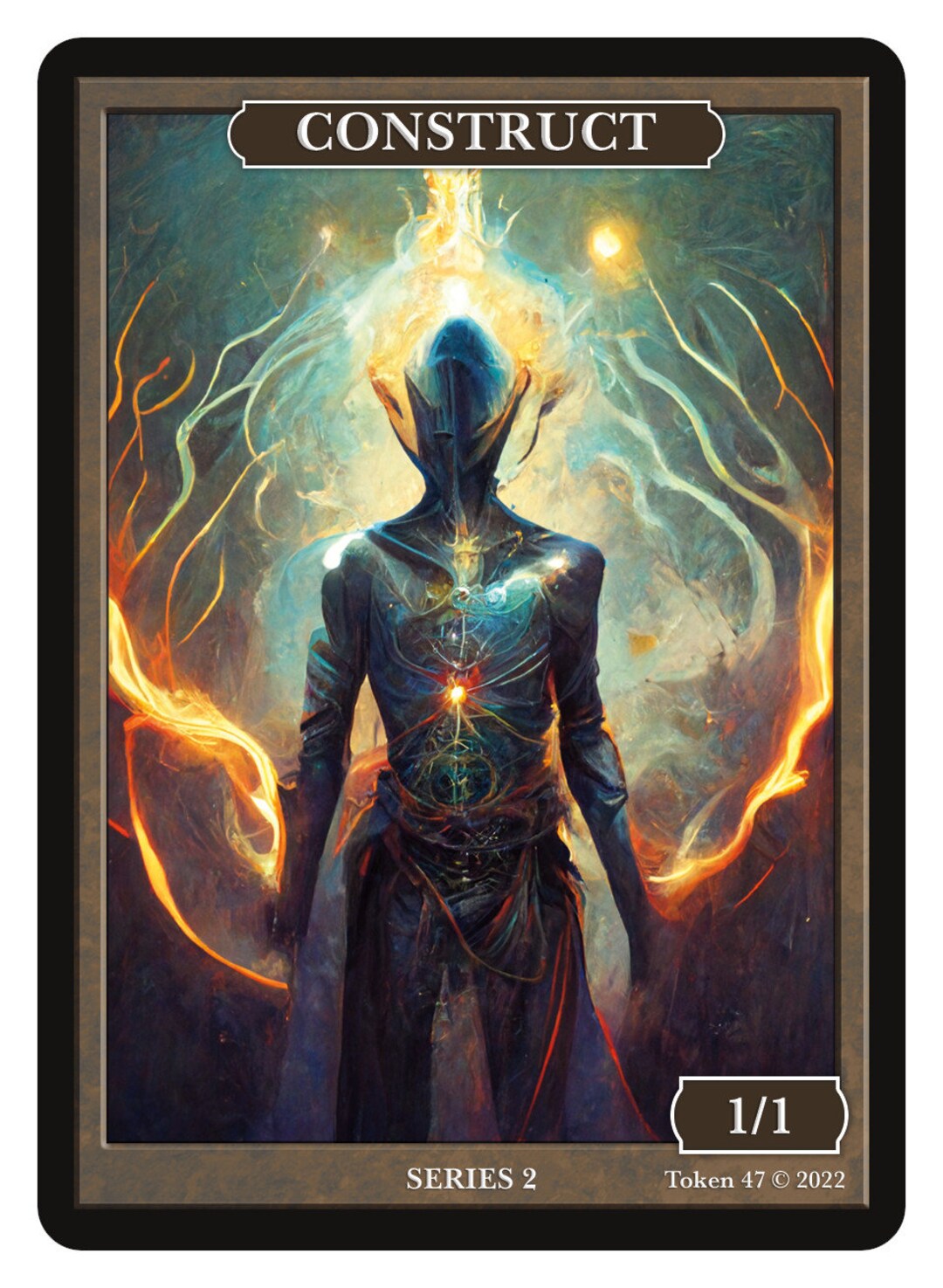 Construct 1/1 Token Series 2 of Givememana's Tokens Magic the Gathering ...