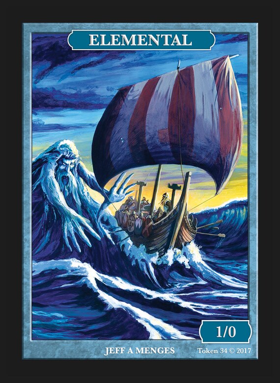 Elemental Token Art by Jeff Menges Magic the Gathering | Etsy
