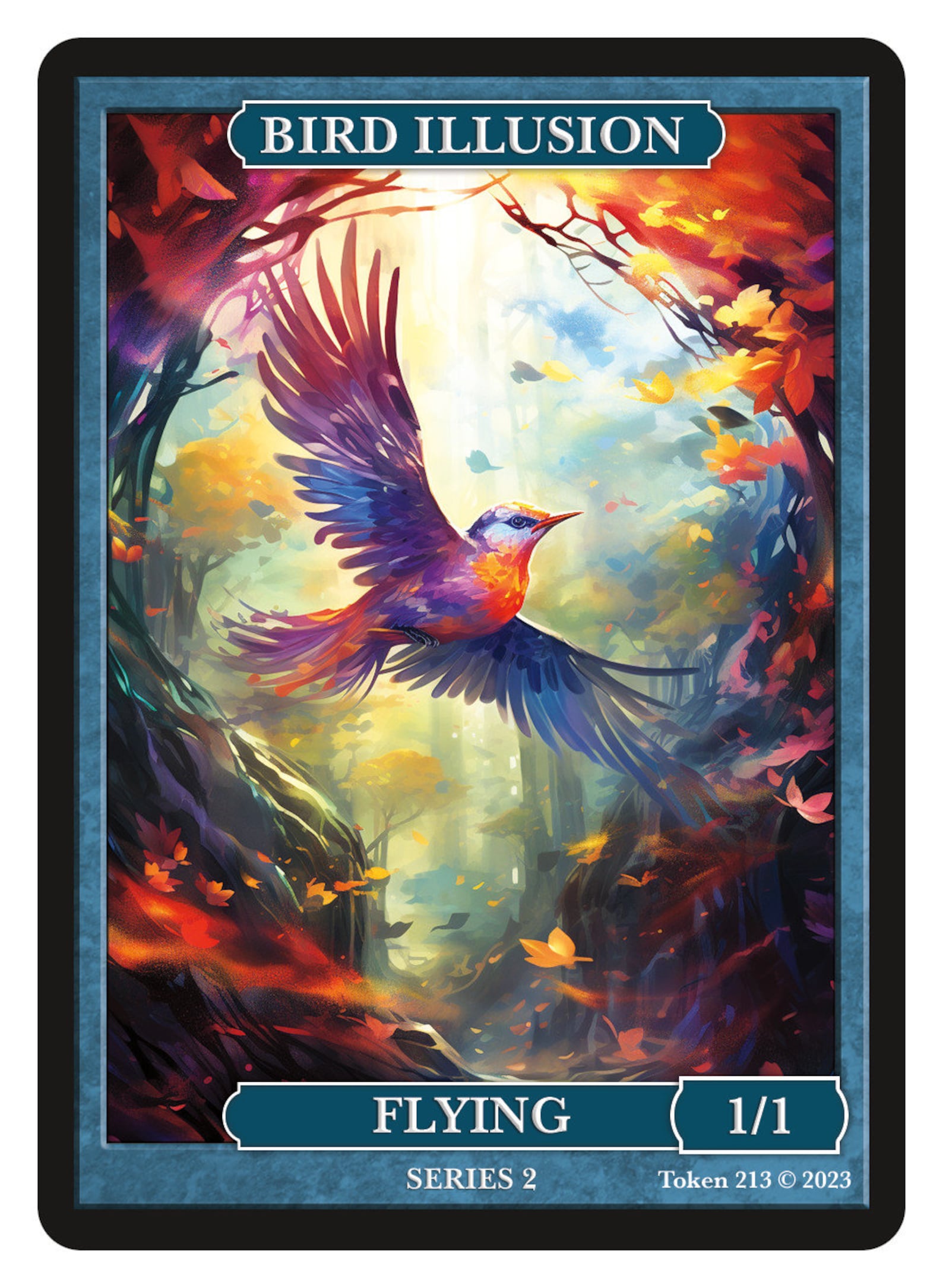 Bird Illusion Token Series 2 of Givememana's Tokens Magic the Gathering ...