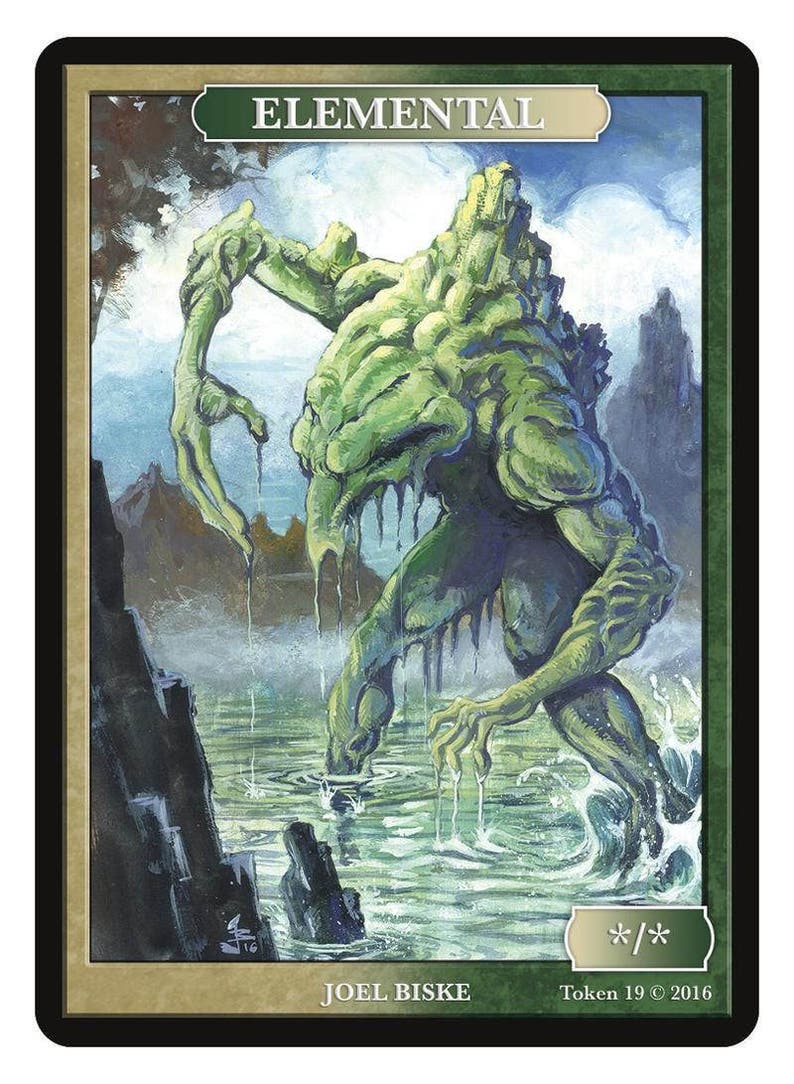 Elemental Token Art by Joel Biske Magic the Gathering | Etsy