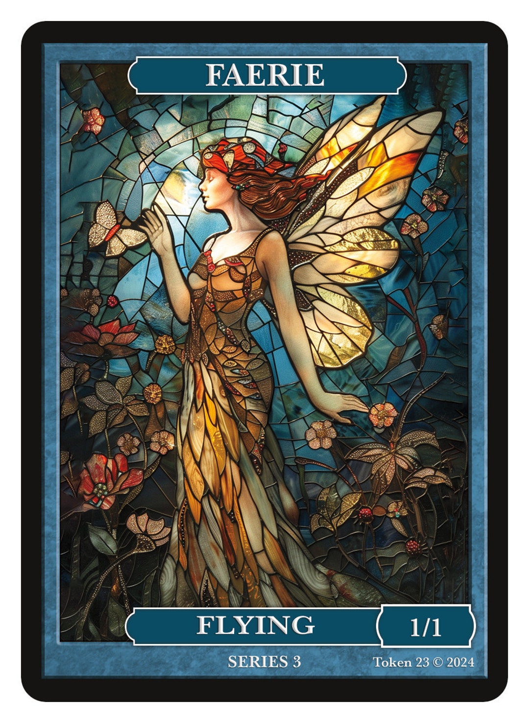 Faerie Token STAINED GLASS SERIES 3 Magic the Gathering Givememana's ...