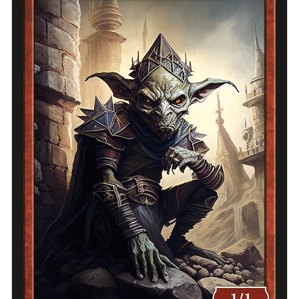 Goblin Token Mtg - Etsy