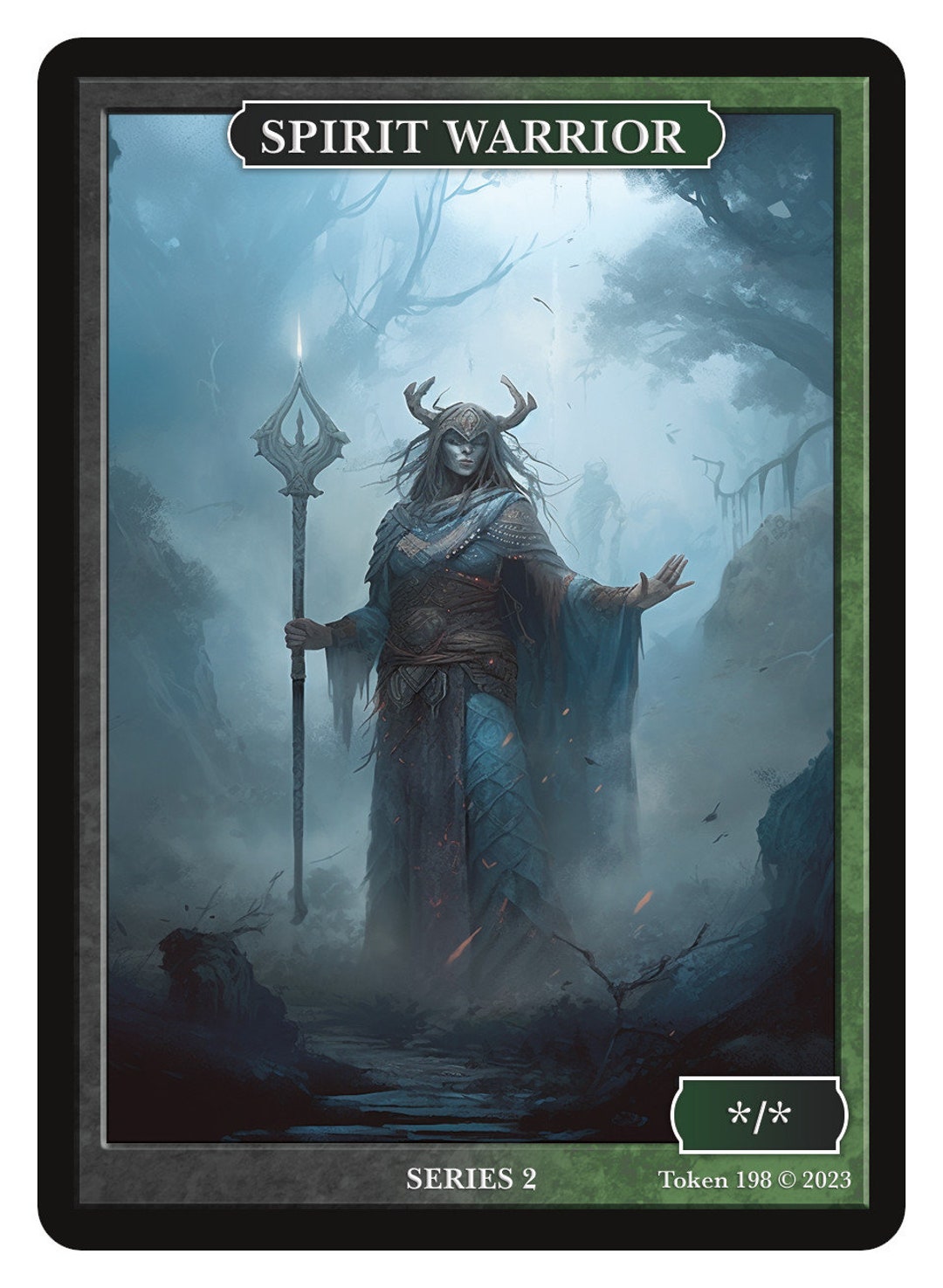 Spirit Warrior Token Series 2 of Givememana's Tokens Magic the ...