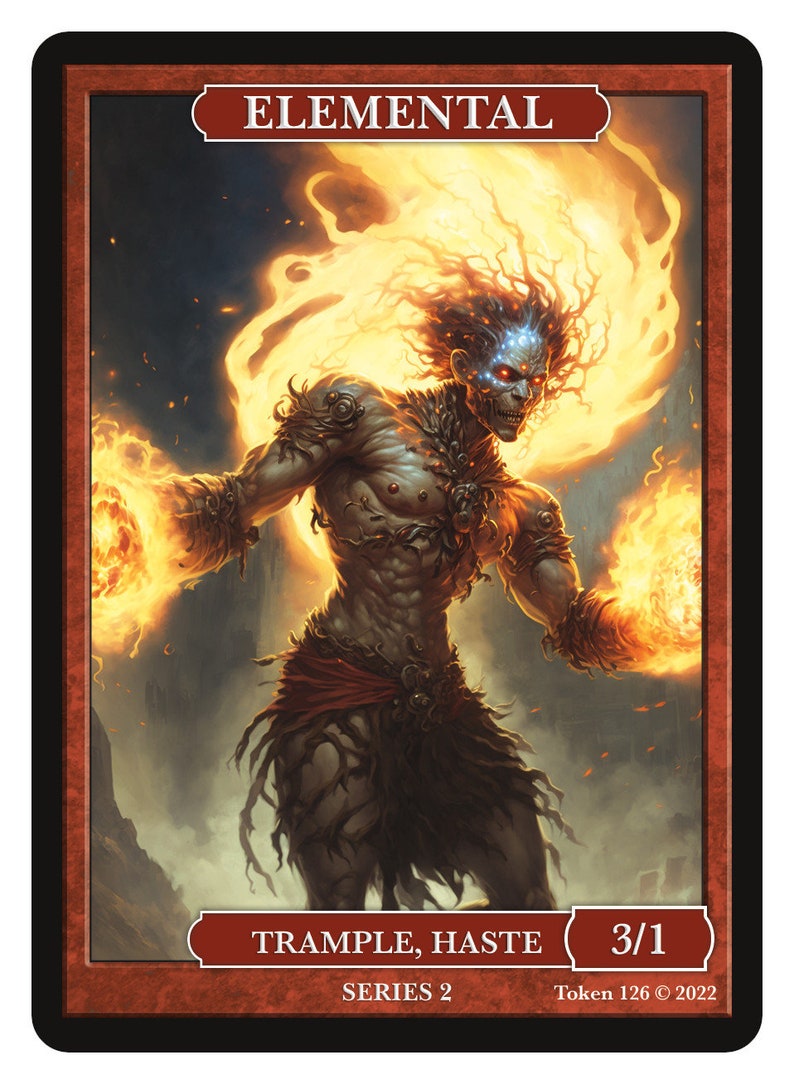 Elemental Token Series 2 of Givememana's Tokens Magic the - Etsy