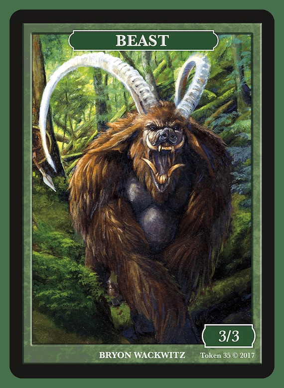 Beast Token Art by Bryon Wackwitz Magic the Gathering - Etsy