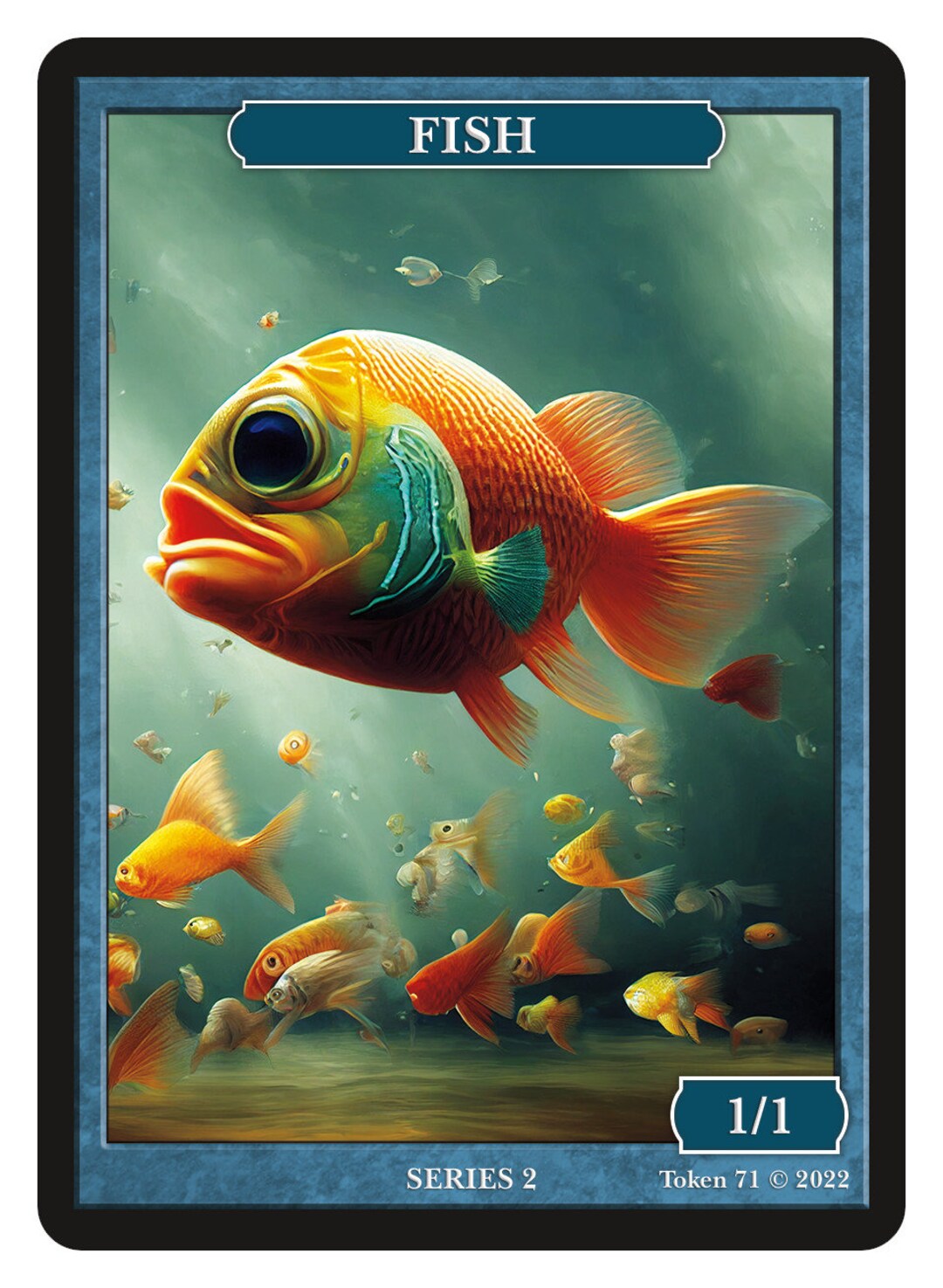 Fish Token Series 2 of Givememana's Tokens Magic the Gathering Limited ...