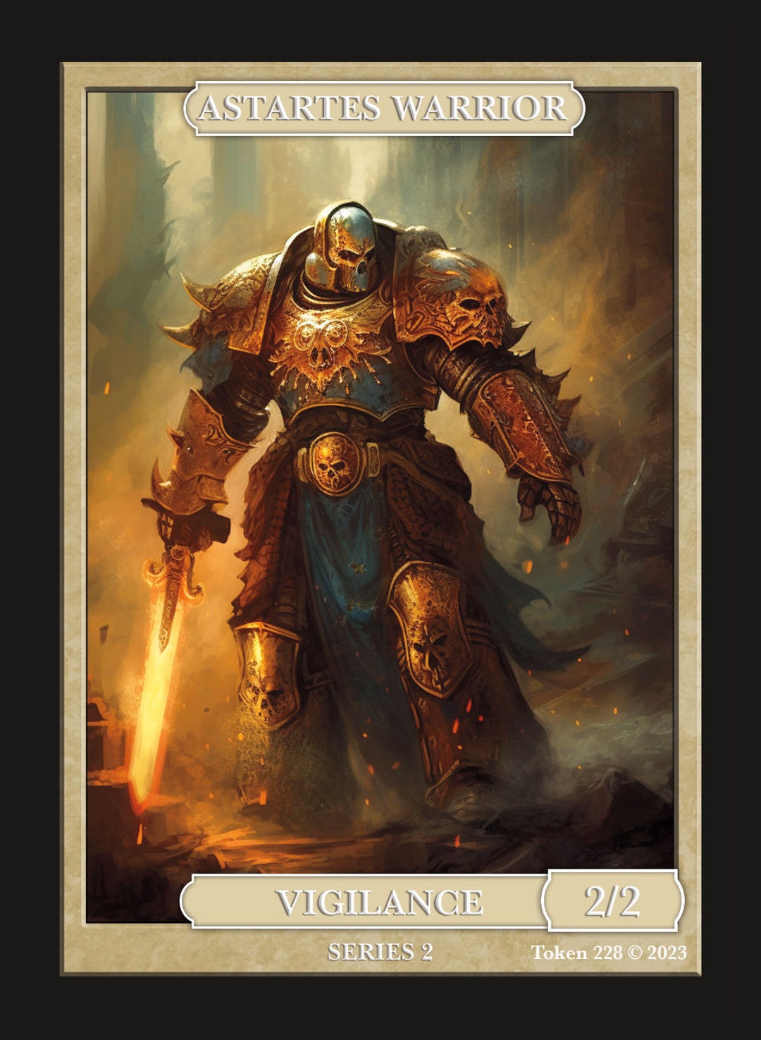 Astartes Warrior Token Series 2 of Givememana's Tokens Magic the ...