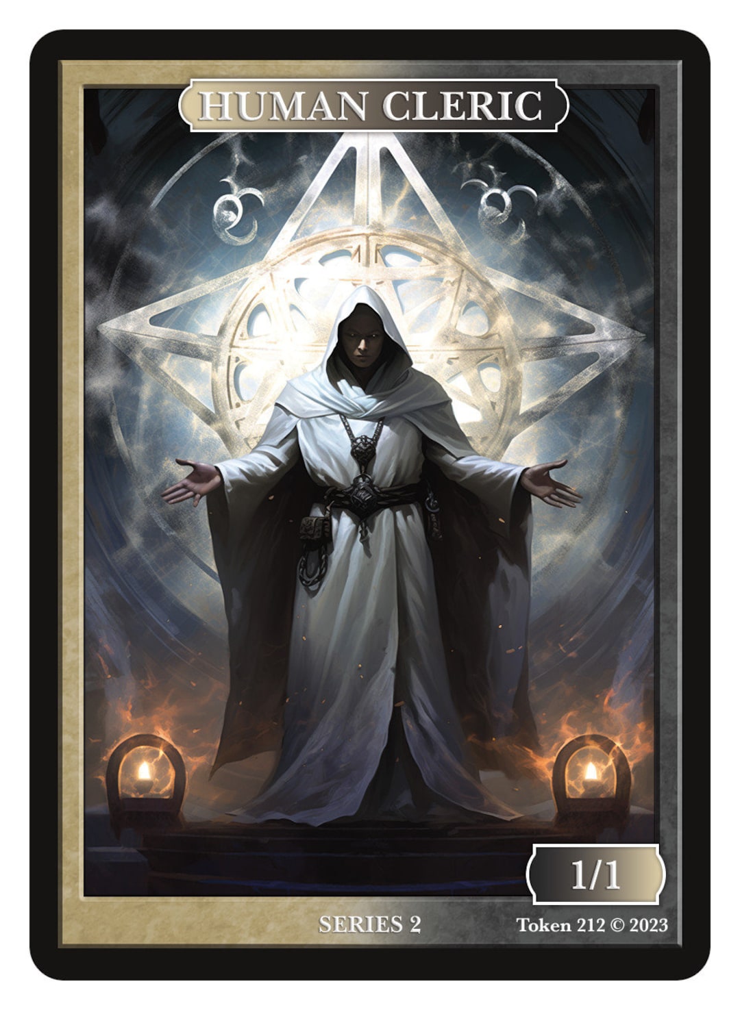 Human Cleric Token Series 2 of Givememana's Tokens Magic the Gathering ...