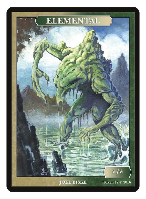 Elemental Token Art by Joel Biske Magic the Gathering - Etsy